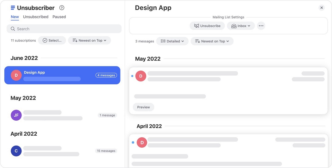 Using the Clean Email Mobile App