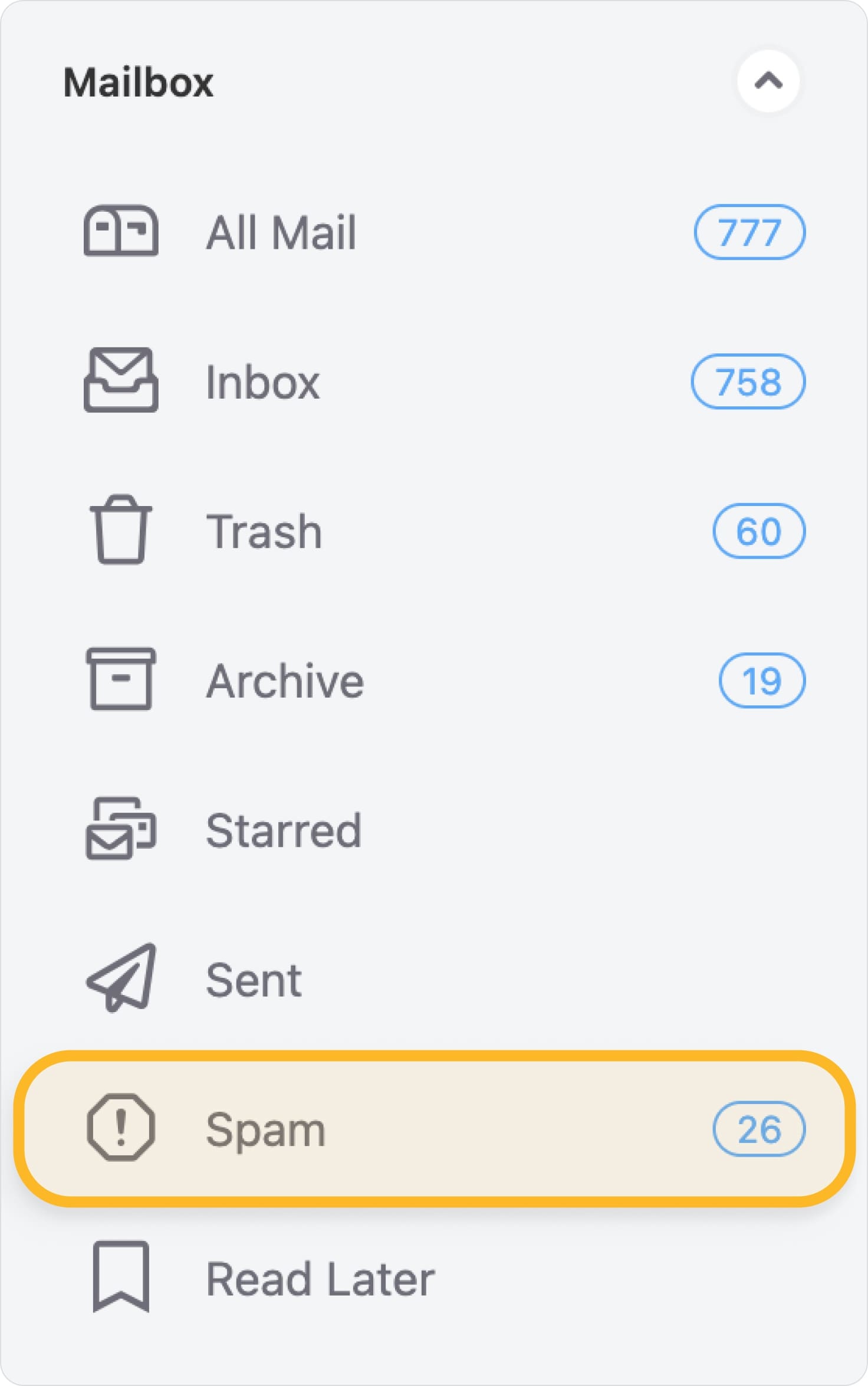 Working with the Spam Folder