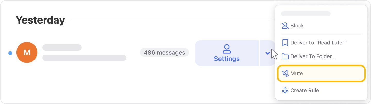 Block or Mute a Sender