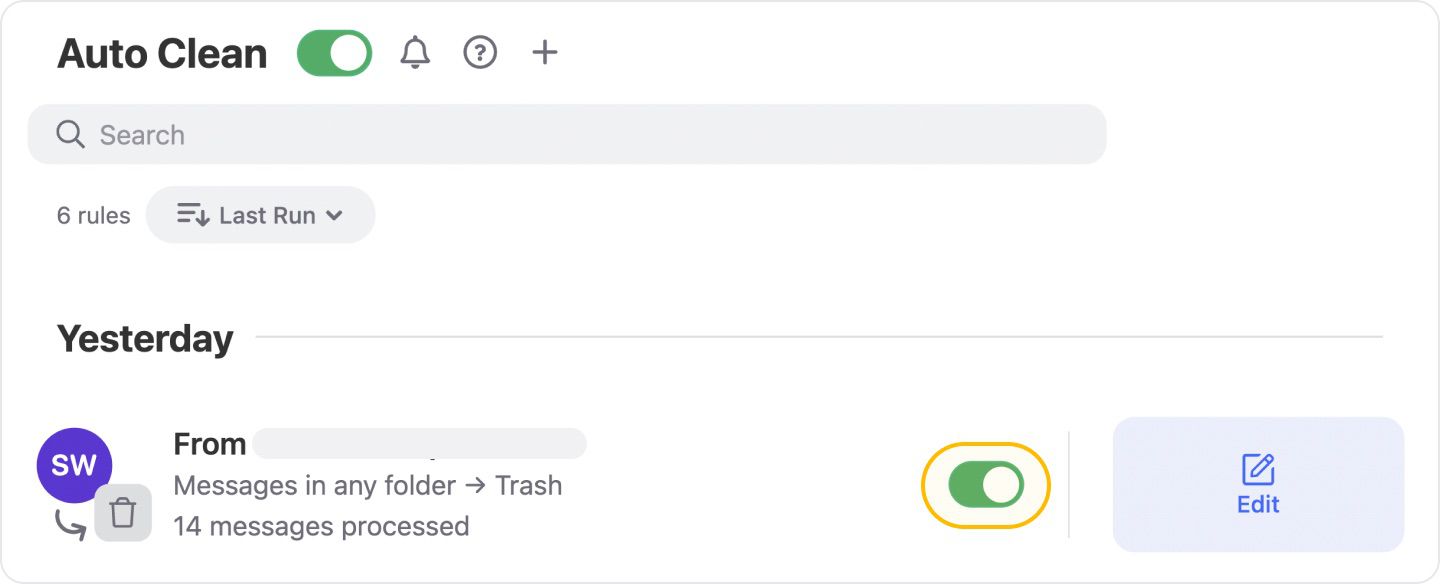 Creating and Editing Auto Clean Rules