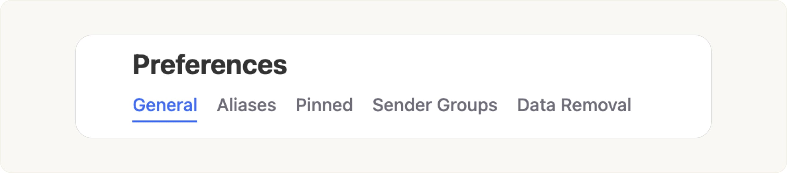 Account Preferences