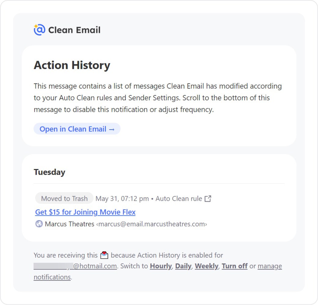 Action History Summary