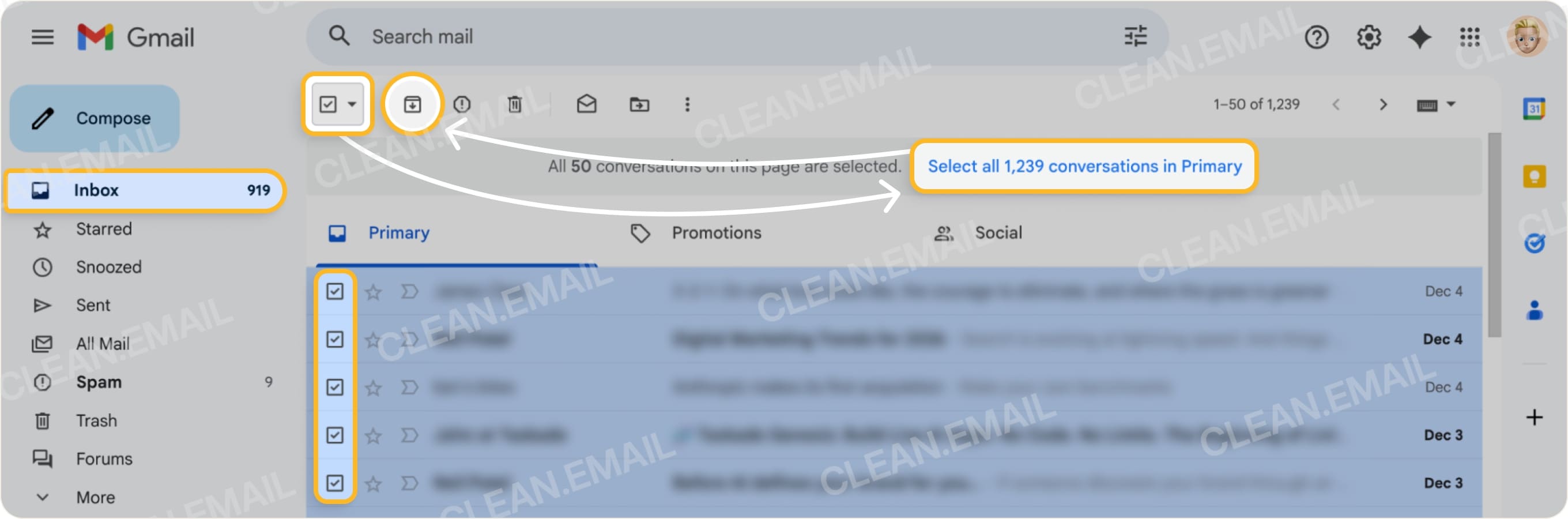 How to Mass Archive Emails in Gmail Fast