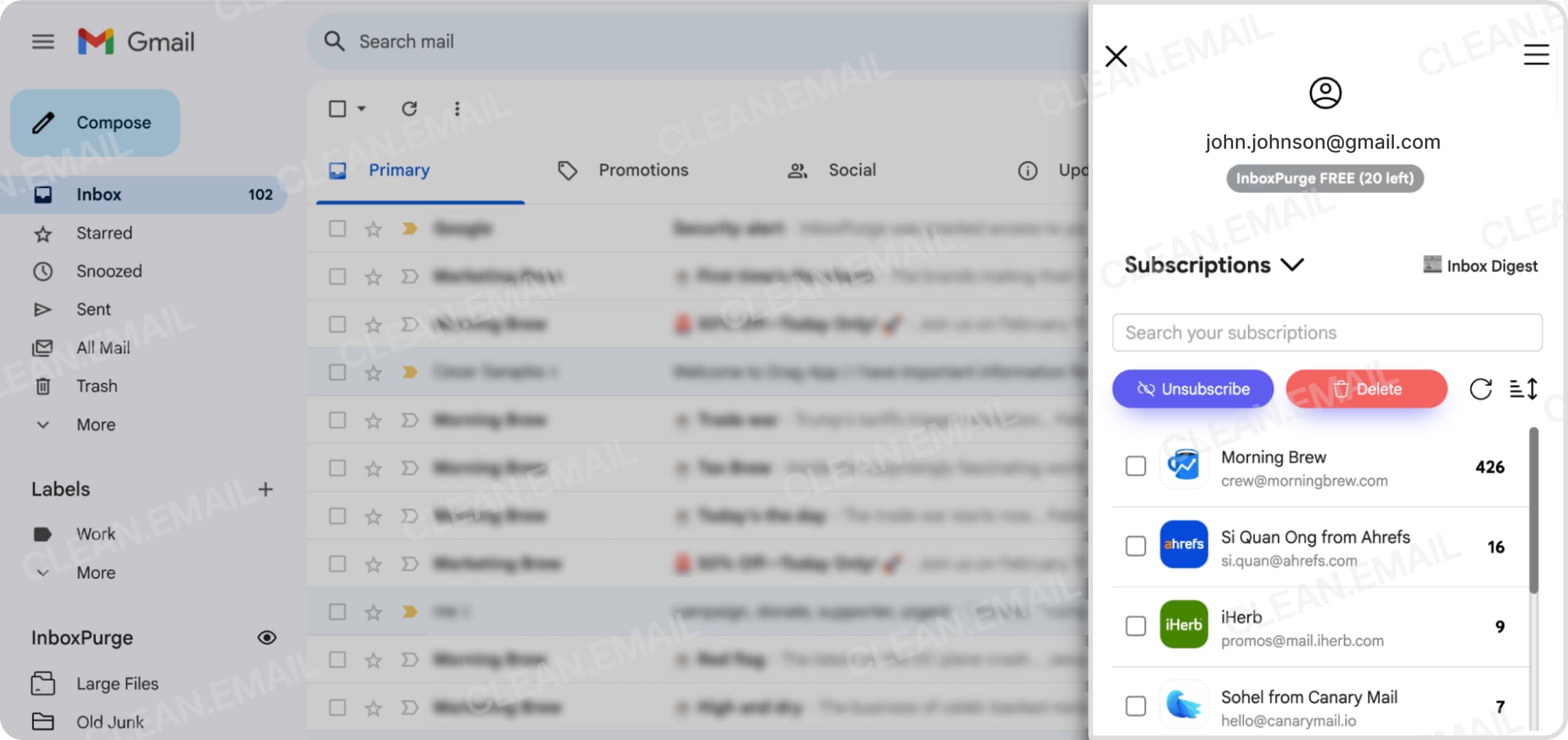 Best InboxPurge Alternative to Purge Gmail | Clean Email