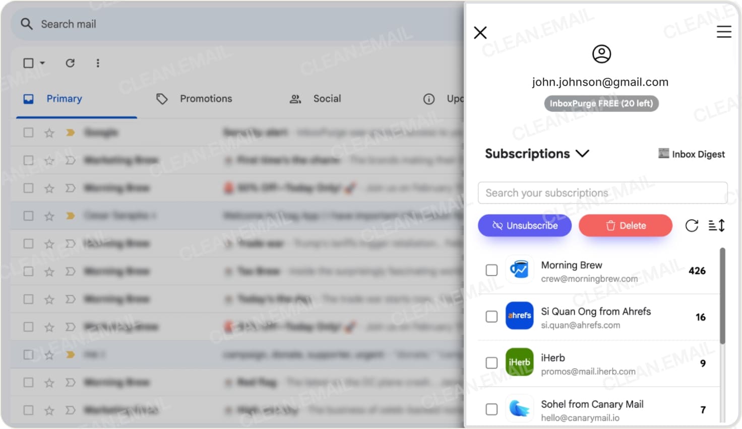 Best InboxPurge Alternative to Purge Gmail | Clean Email
