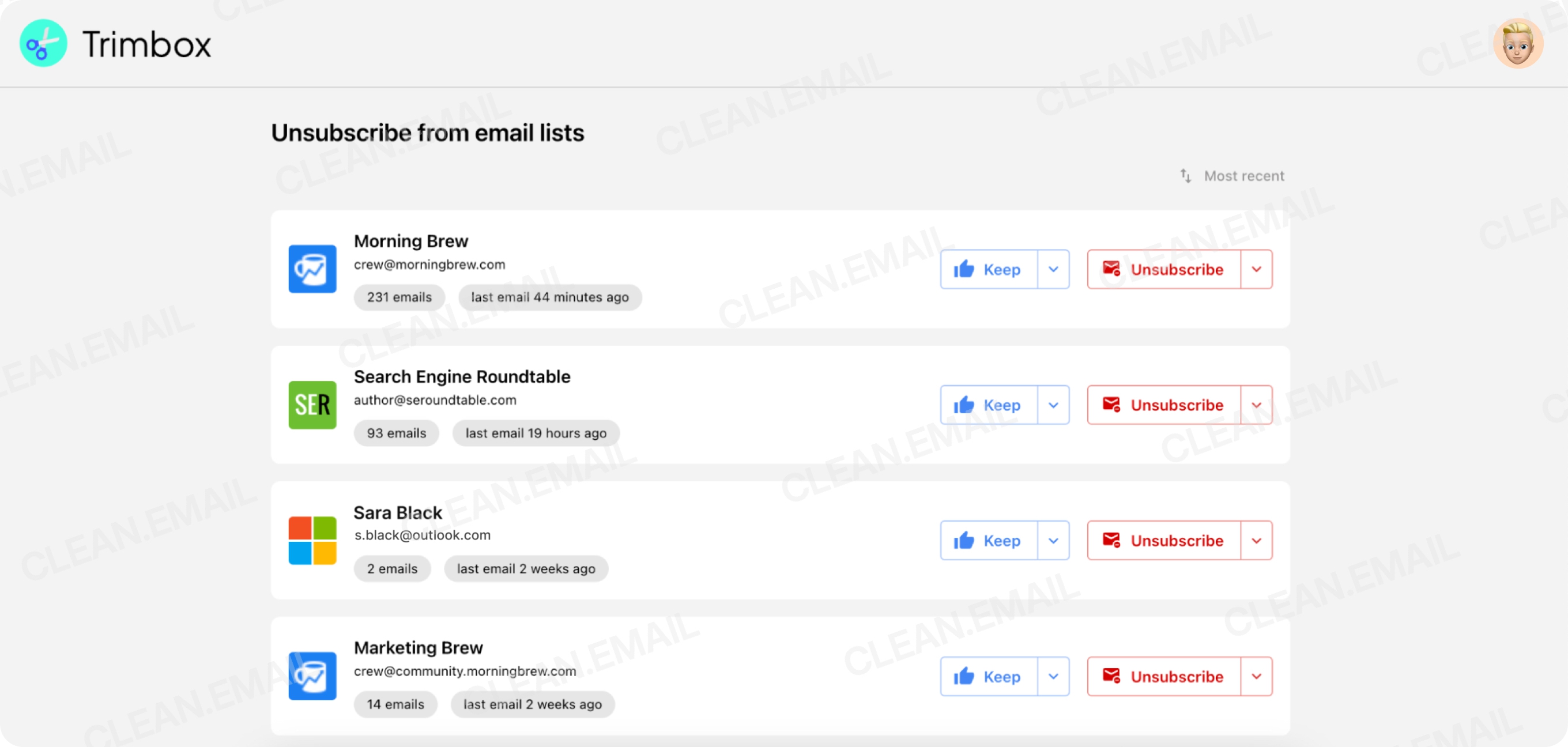 Beste Trimbox-Alternative: Clean Email im Vergleich 2025