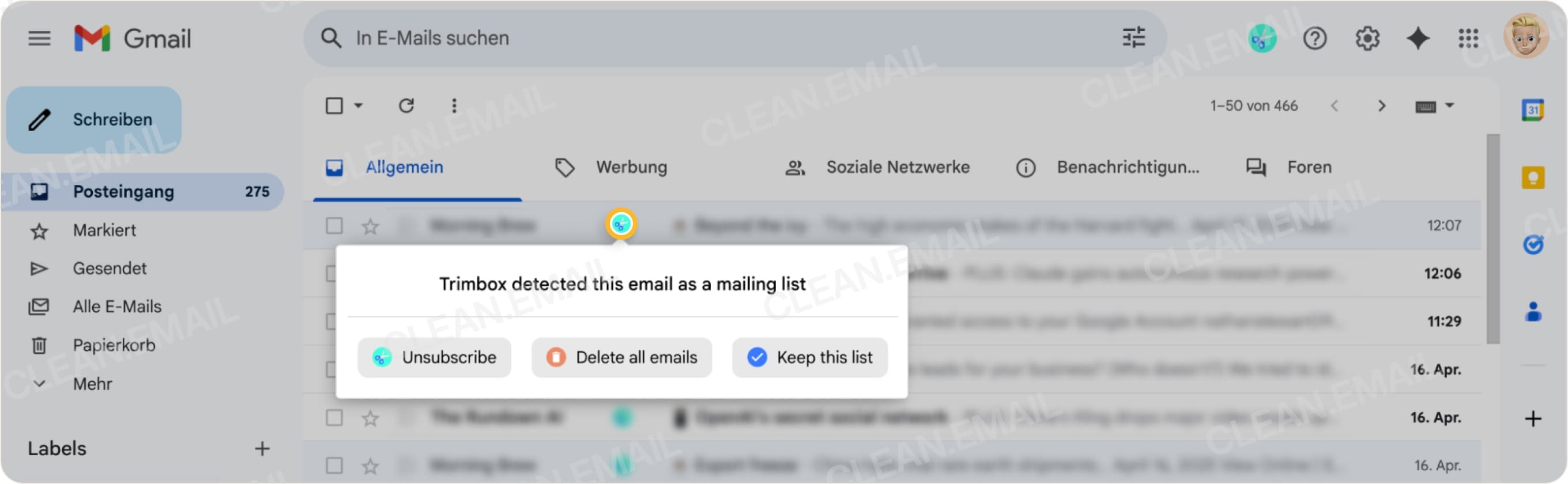 Beste Trimbox-Alternative: Clean Email im Vergleich 2025