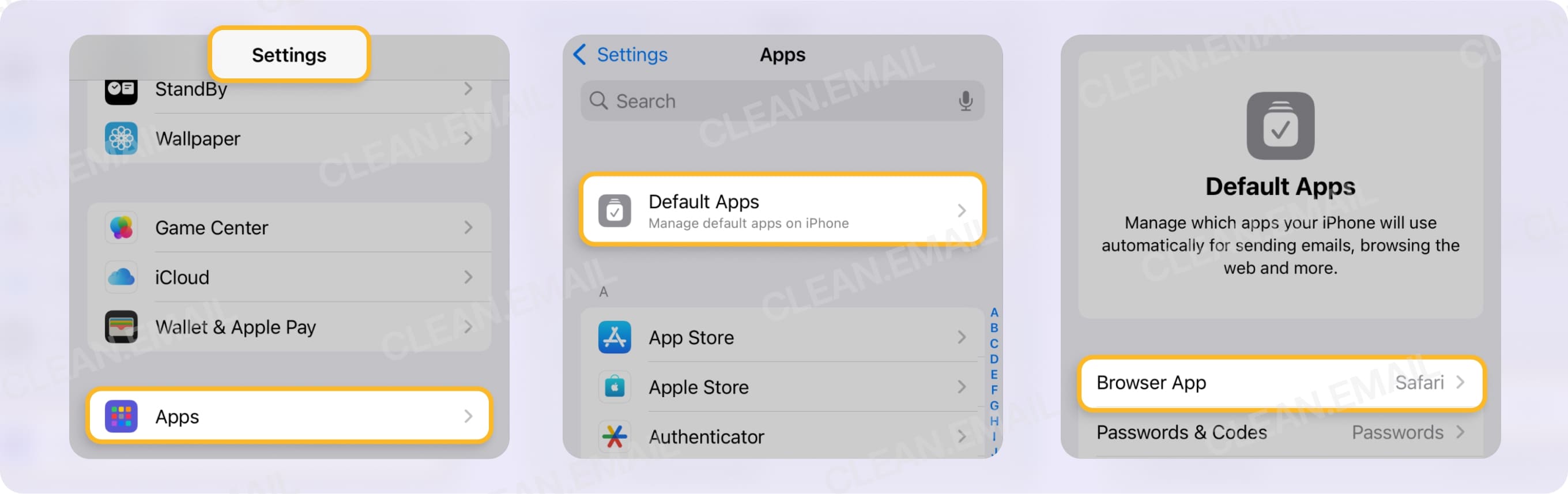 Change the Default Browser and Email Apps on iPhone and Mac