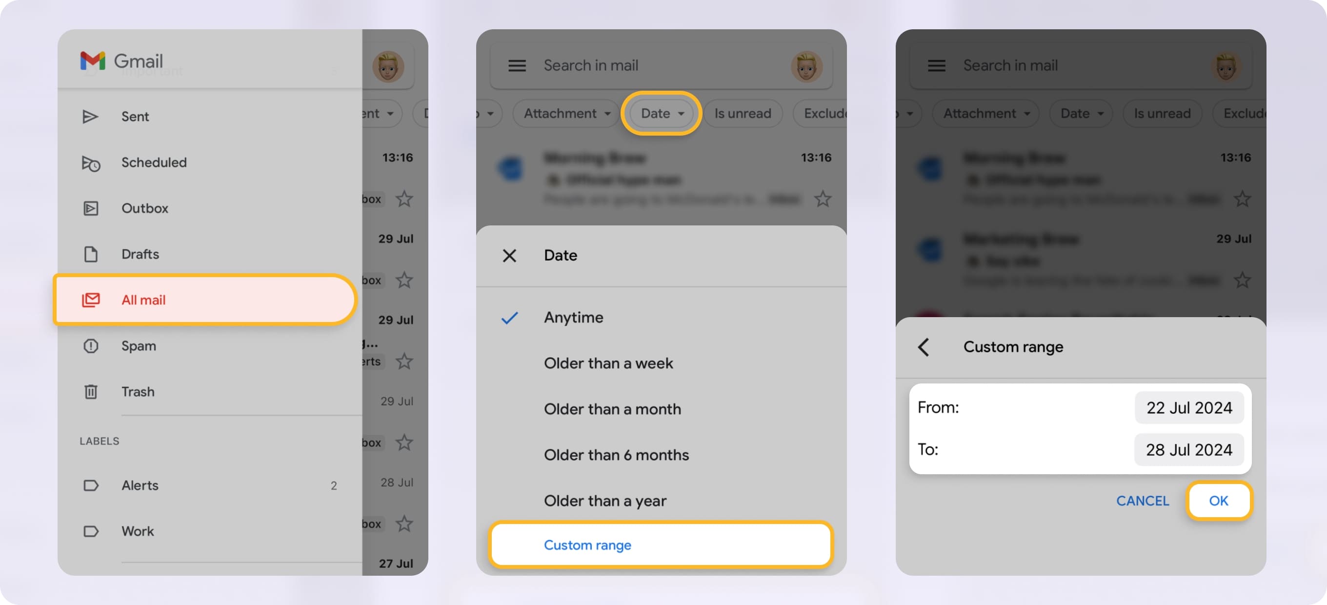 How to Show Emails From Last Week in Gmail and Outlook