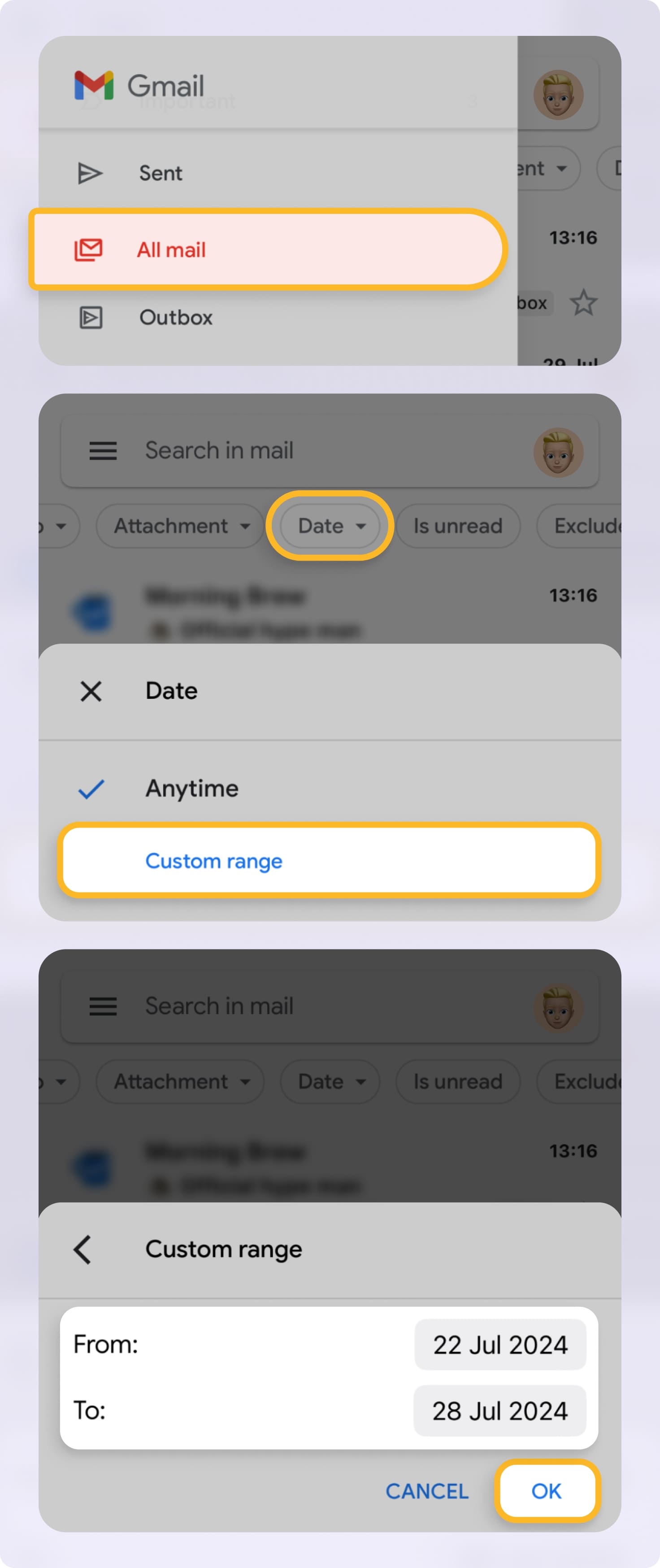 How to Show Emails From Last Week in Gmail and Outlook