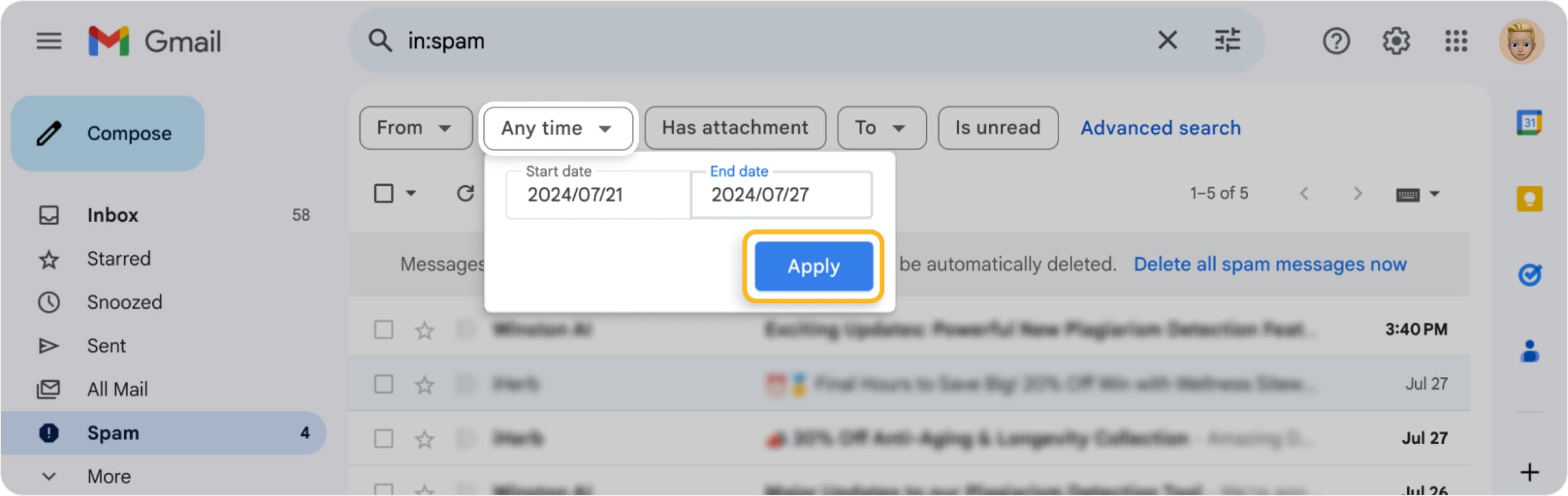 How to Show Emails From Last Week in Gmail and Outlook
