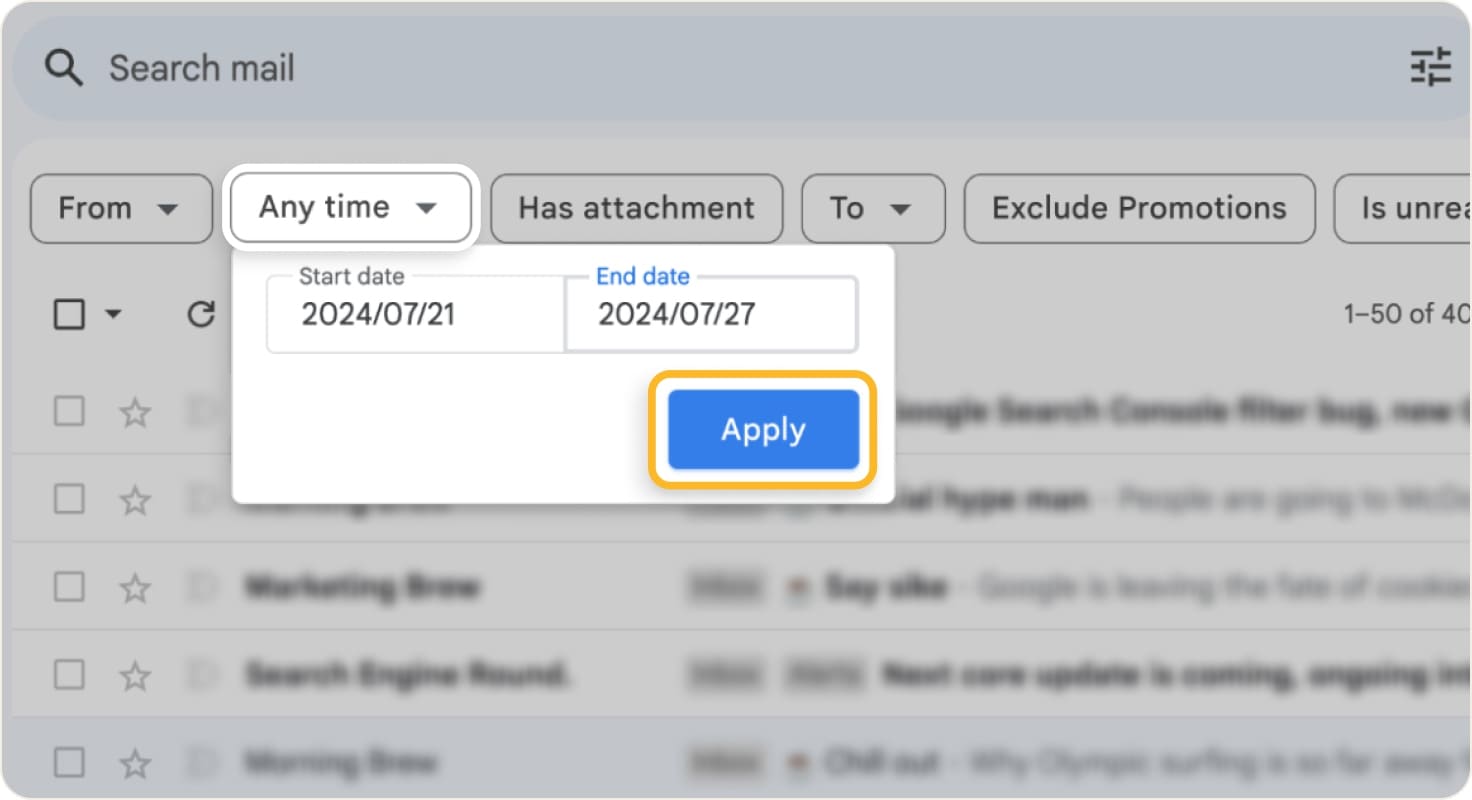 How to Show Emails From Last Week in Gmail and Outlook