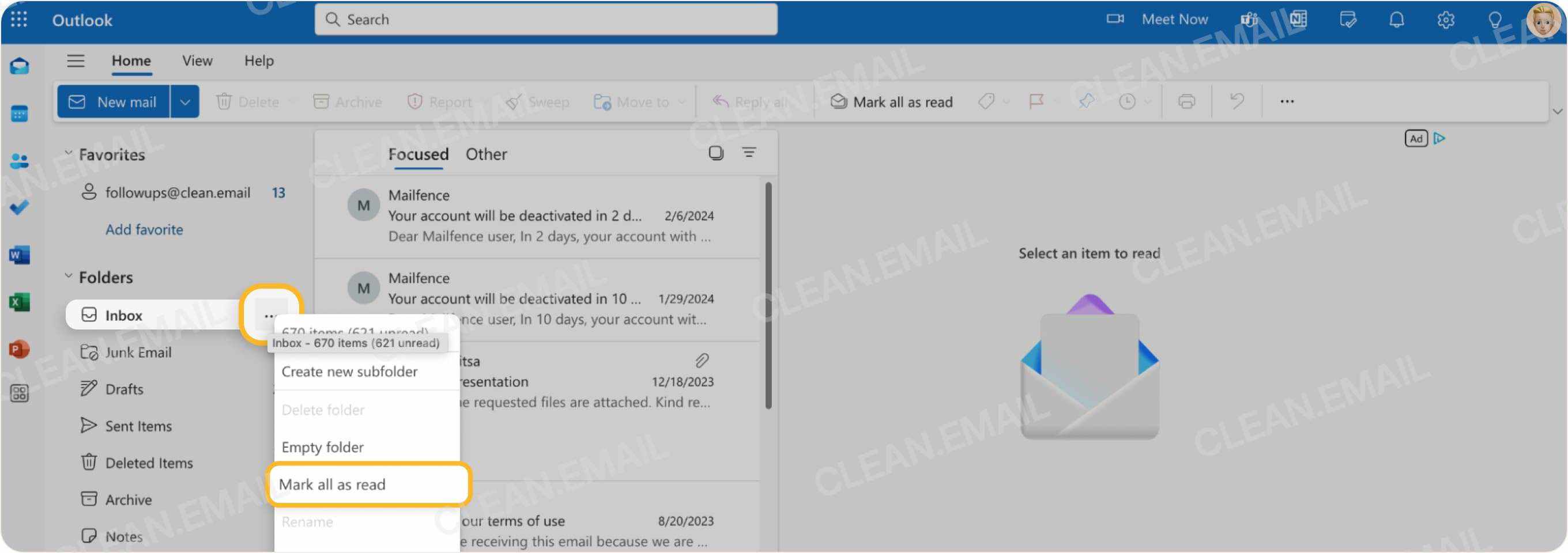 How to Mark All Emails as Read: Gmail, Outlook, Yahoo, etc.
