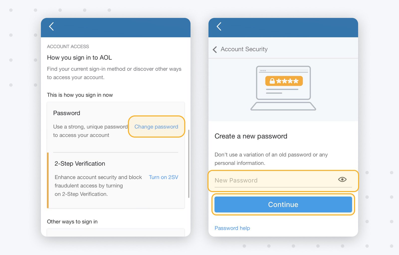How to Change Your AOL Password | Clean Email
