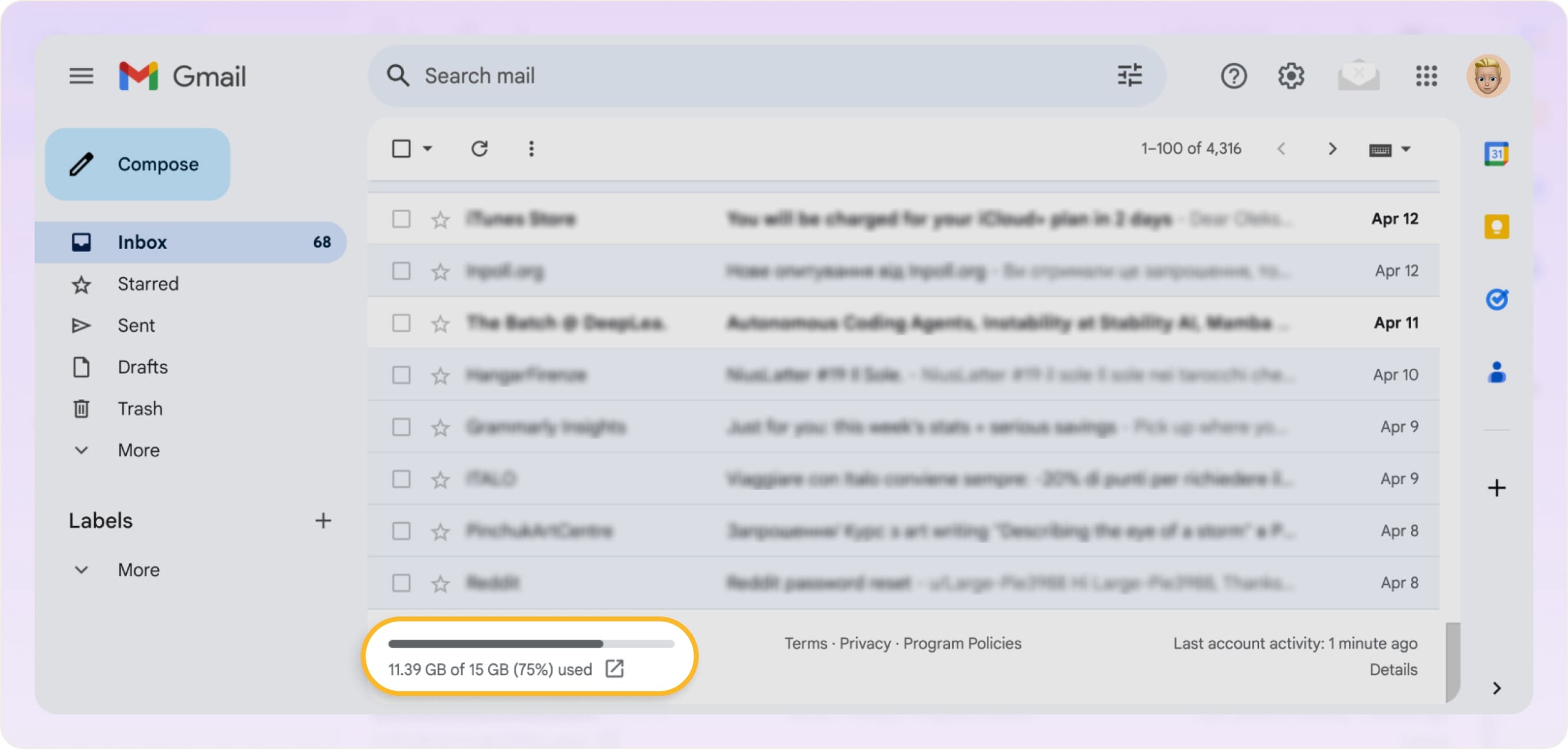 Check Your Gmail Storage Before You Reach Your Limit