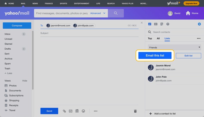 How To Create A Distribution List In Yahoo Mail