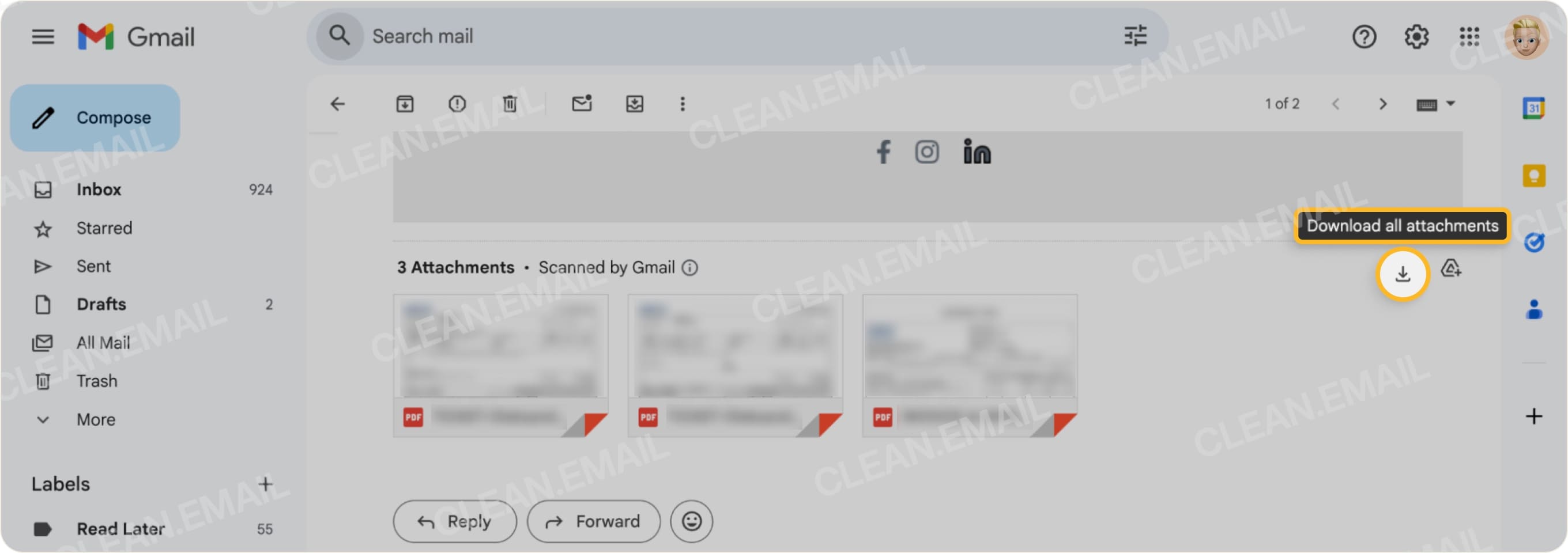 Download All Attachments In Gmail In One Go