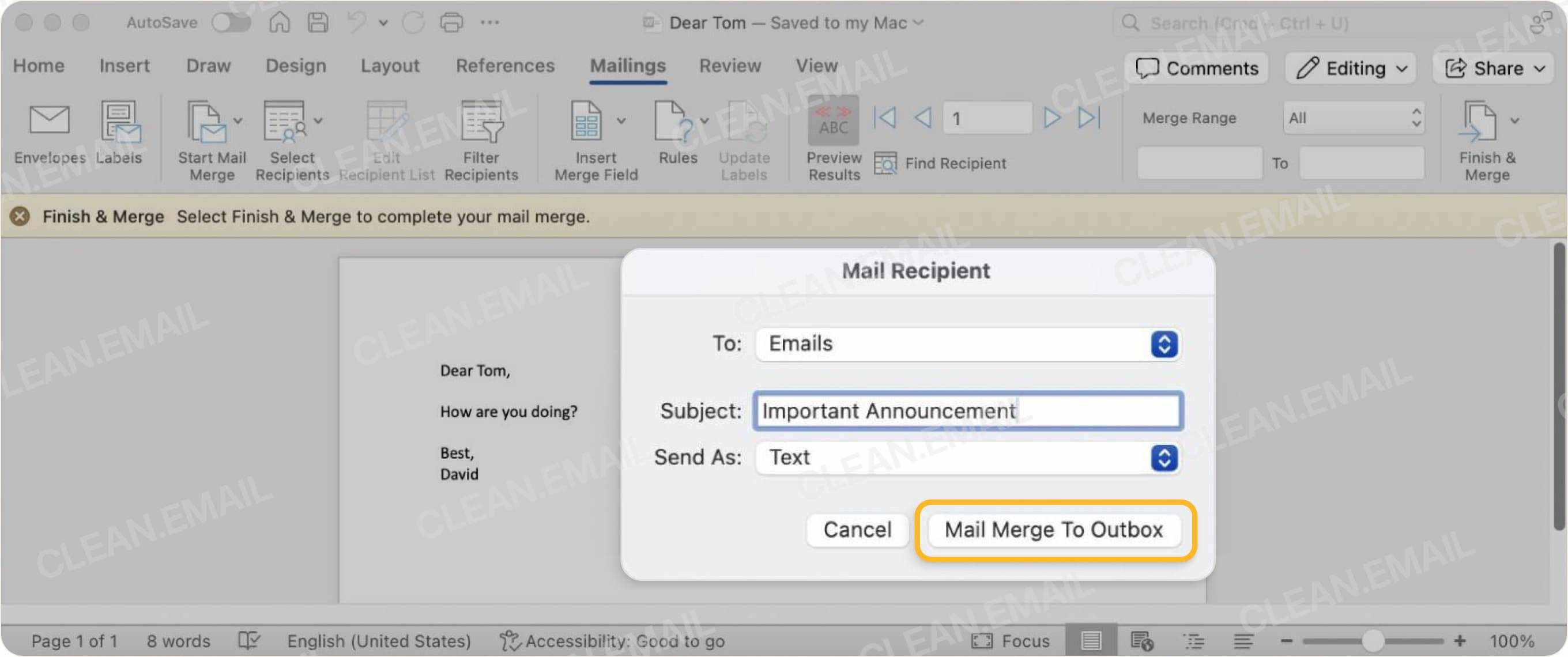 Outlook Mail Merge How To Send Mass Email Individually