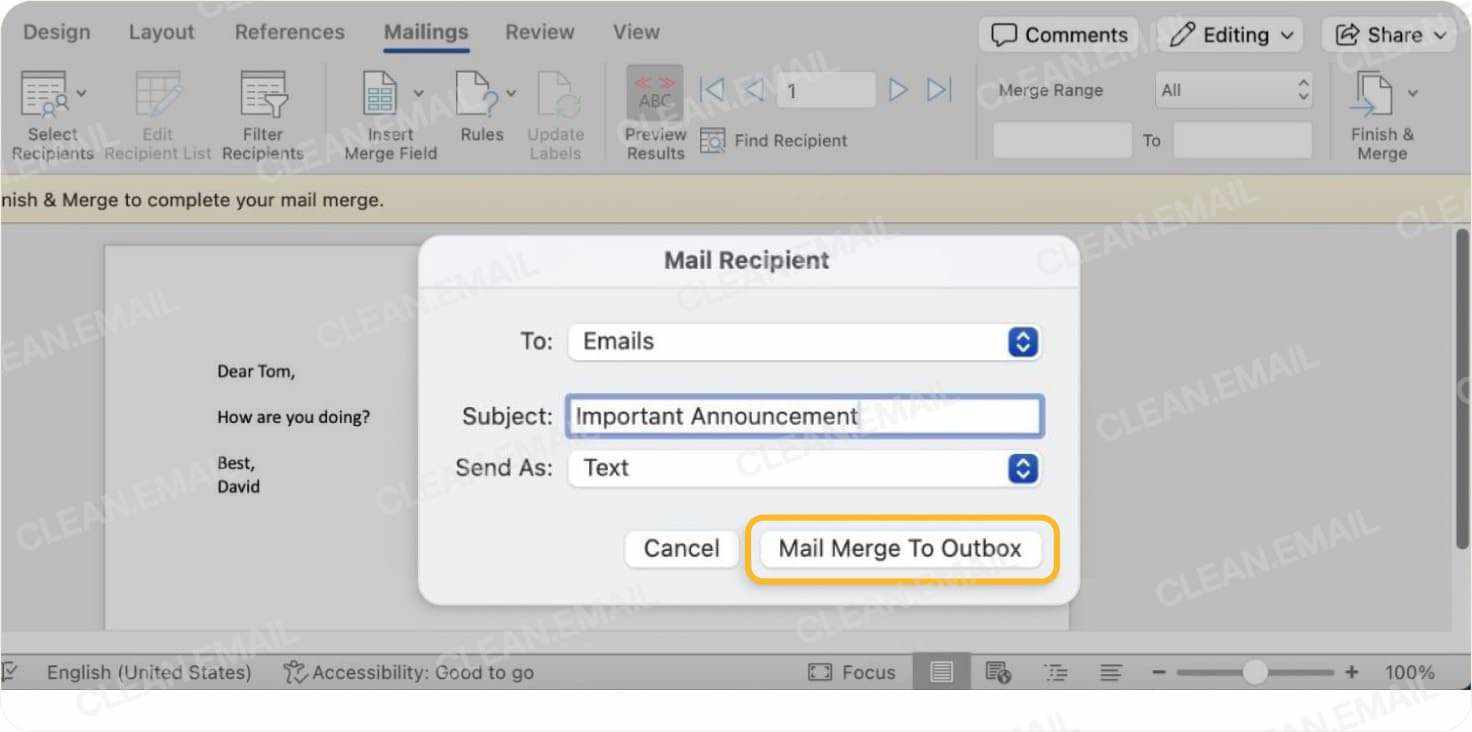 Outlook Mail Merge: How to Send Mass Email Individually