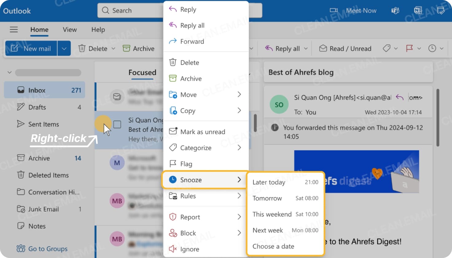 How to Use Outlook Snooze Email Feature: Full Guide For 2026