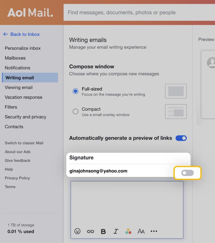 How to Create and Add a Signature in AOL | Clean Email