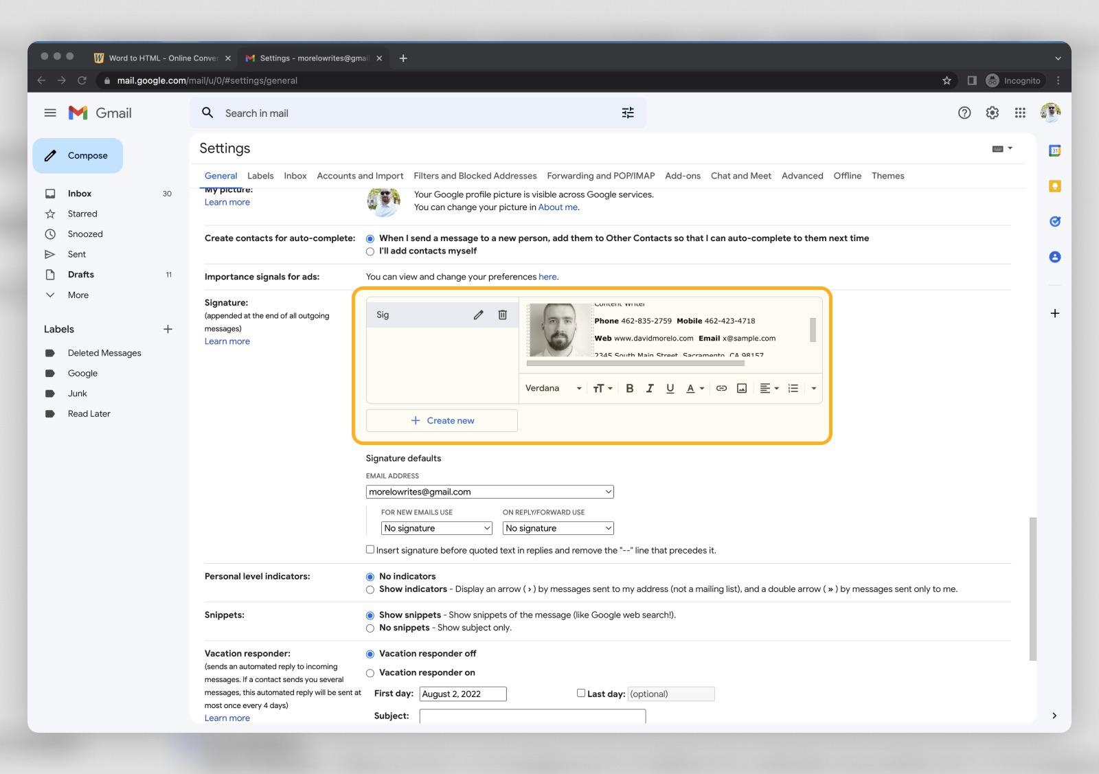 How to Create a Professional Gmail Signature