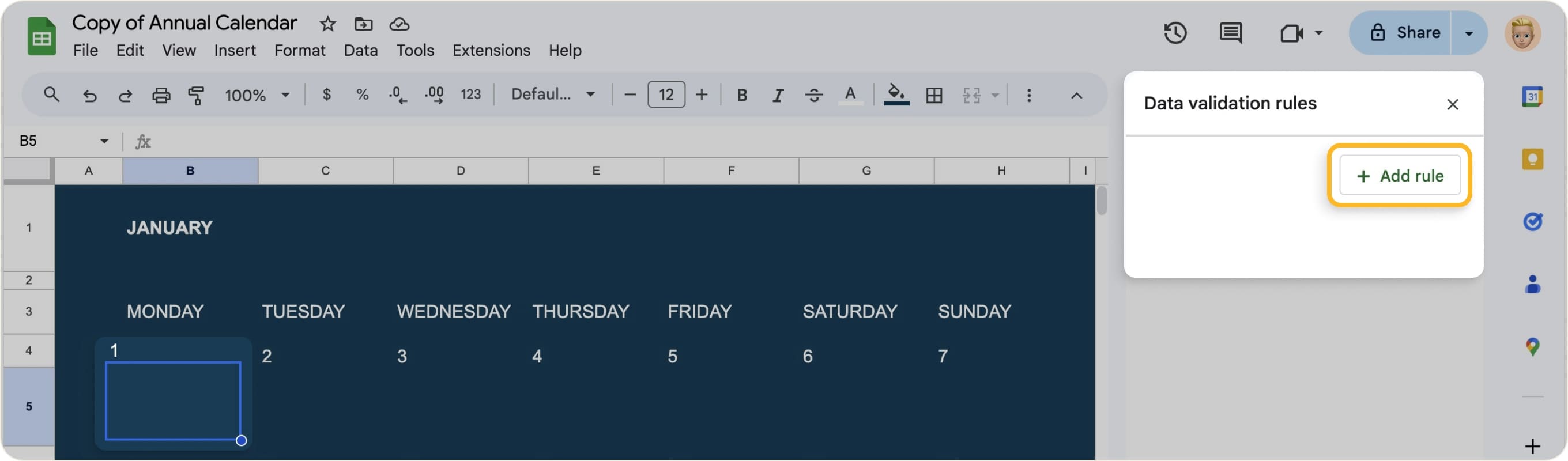 Create a Calendar in Google Sheets: Step-by-Step Guide 2025