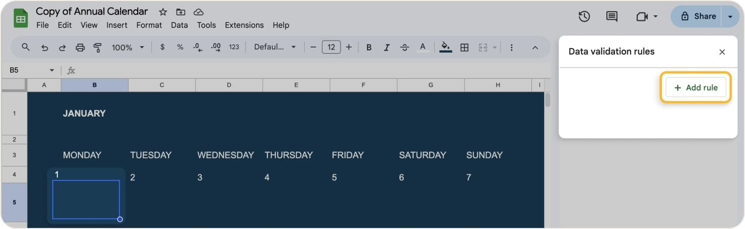 Create a Calendar in Google Sheets: Step-by-Step Guide 2025