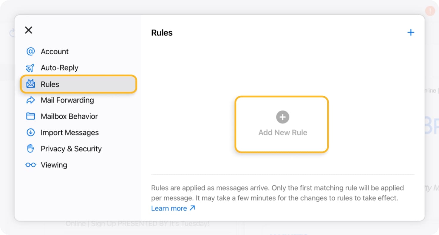 How To Set Rules In Apple Mail Or iCloud Mail And Save Time