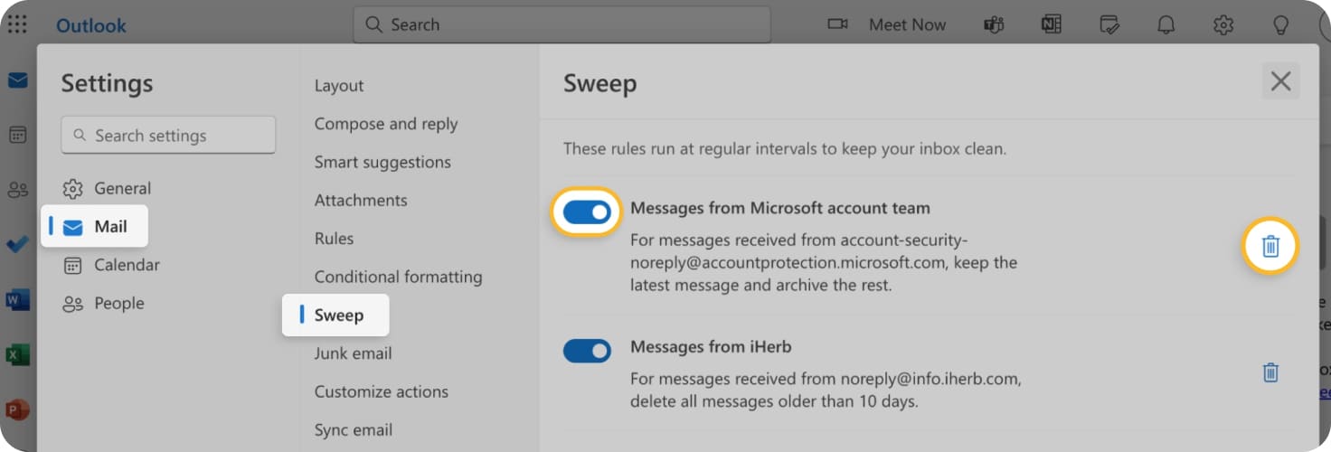 How to Create a Sweep Rule in Outlook | Guide by Clean Email
