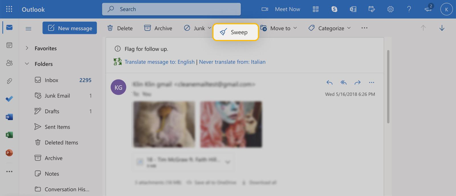 How to Create a Sweep Rule in Outlook | Clean Email