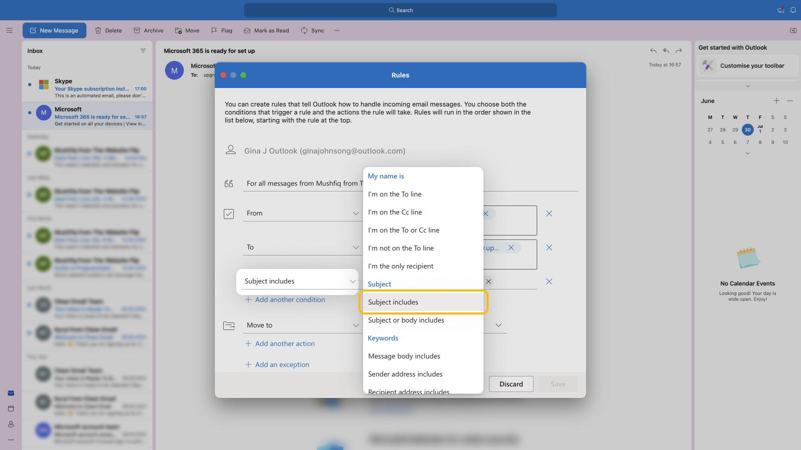 How To Create A Rule In Outlook To Filter Emails
