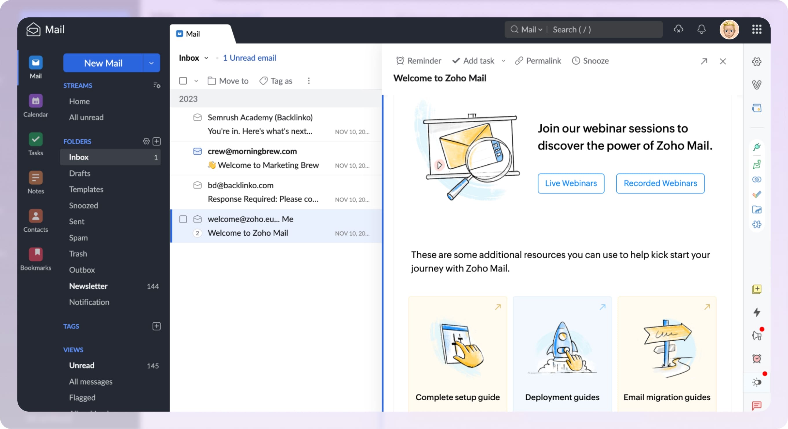 Zoho Mail: Email Platform for Personal and Business Use