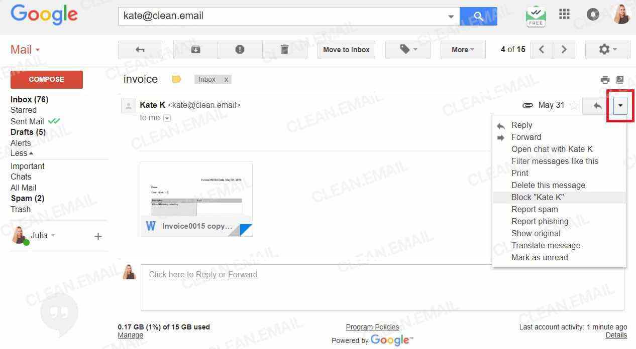 Comment bloquer un mail sur Gmail, Yahoo et Outlook