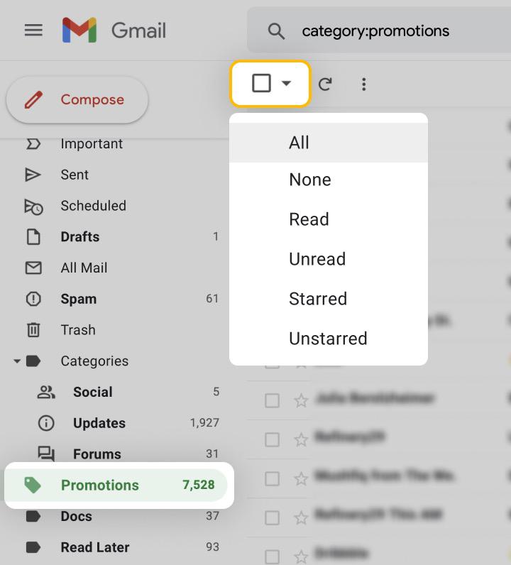 Mass Select and Delete More Than 50 Emails Easily in Gmail