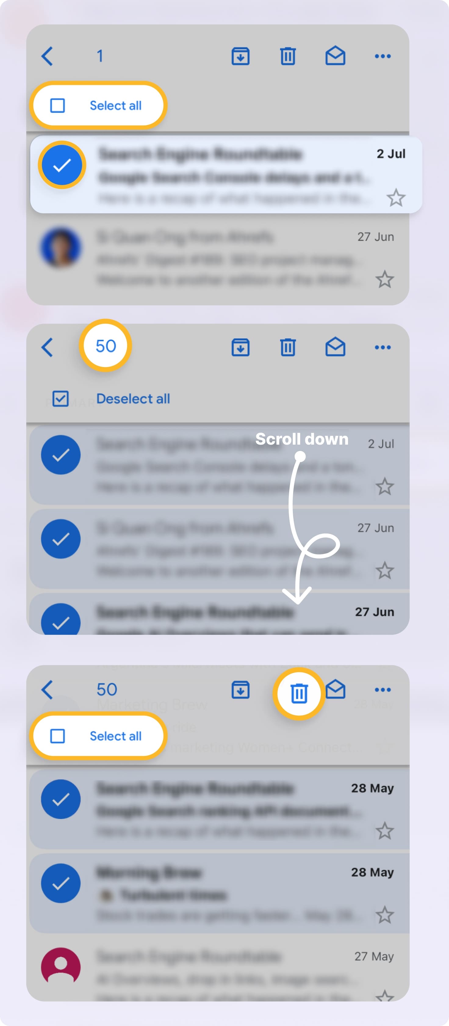 Mass Select and Delete More Than 50 Emails Easily in Gmail