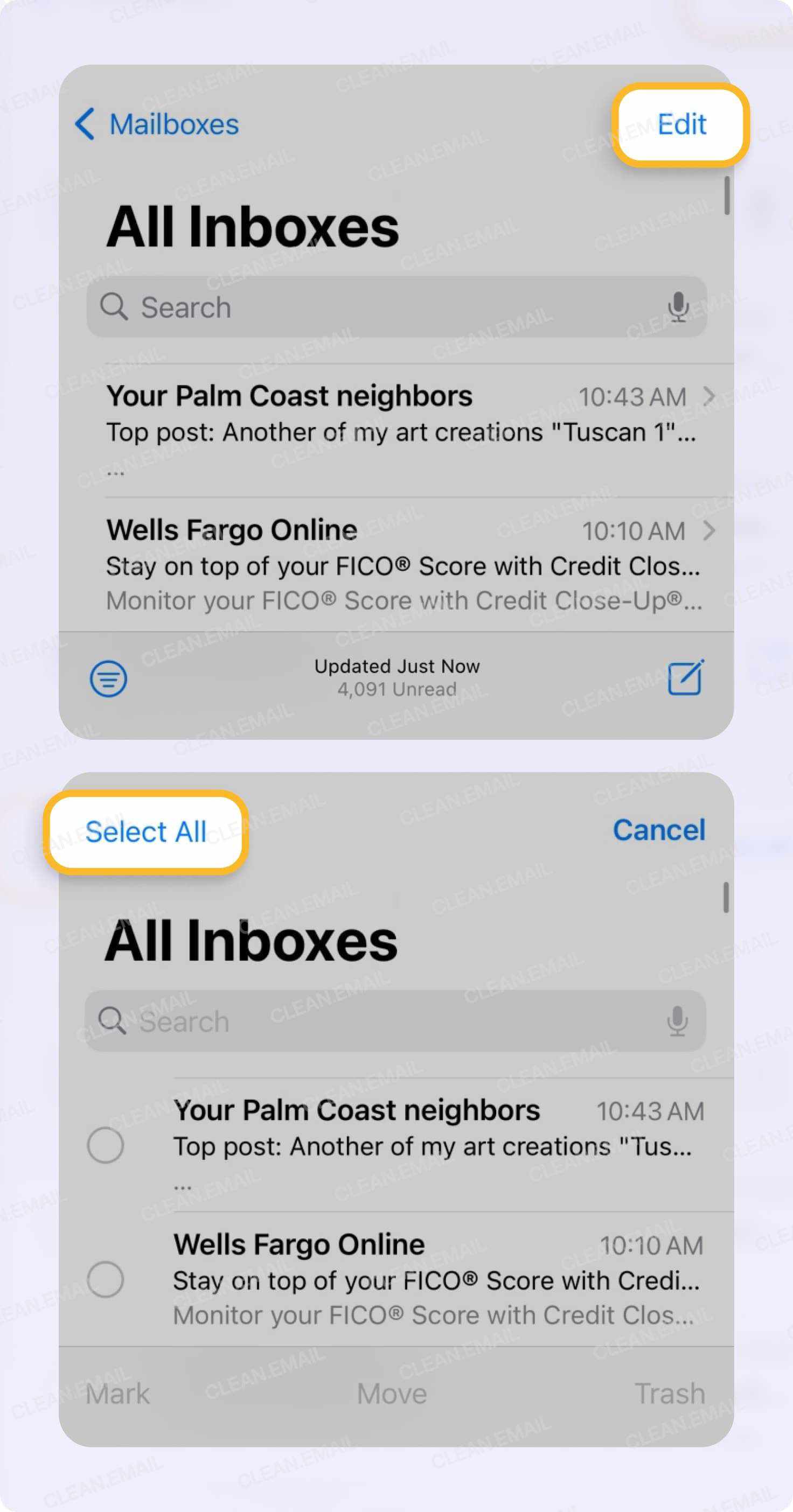 How To Delete All Emails On Iphone In A Click Clean Email