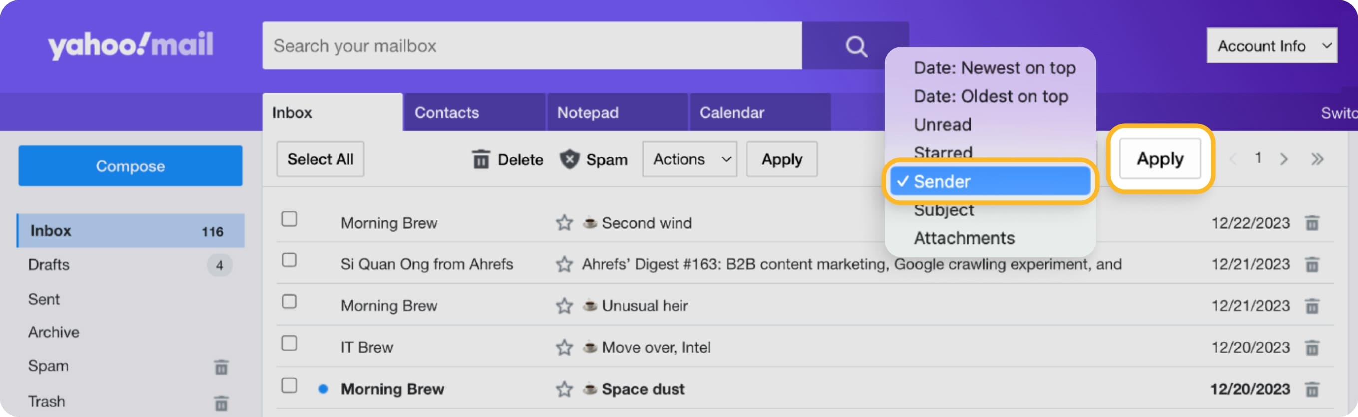 Yahoo Mail Sort By Sender: A Step-by-step Guide For 2025